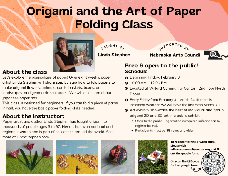 Willard Community Center - Origami and the Art of Paper Folding Class