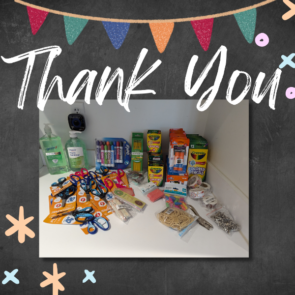 Willard Community Center - Thank You for the School Supply Donations!