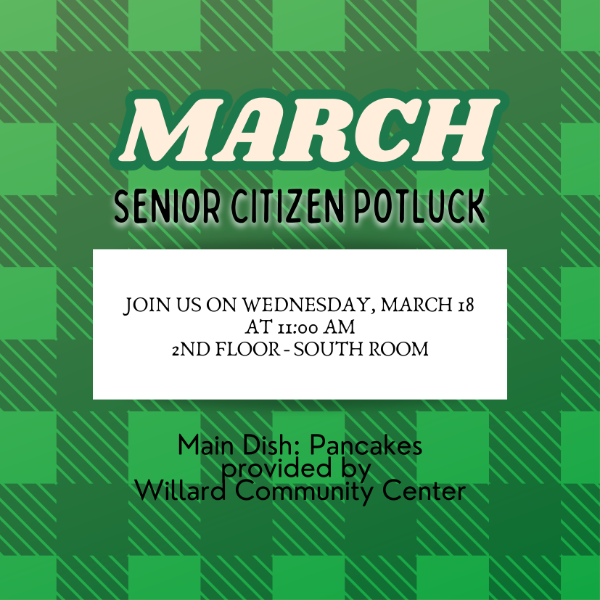 Willard Community Center - March 18 Adult & Senior Potluck